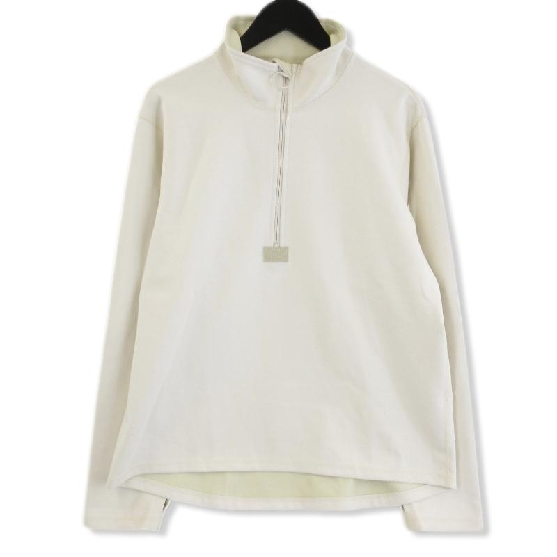 meanswhile ミーンズワイル ハーフジップ MW-CT19206 Water-Repellent Breathe Cloth Mid Shirts NATURAL 2 タグ付き ...