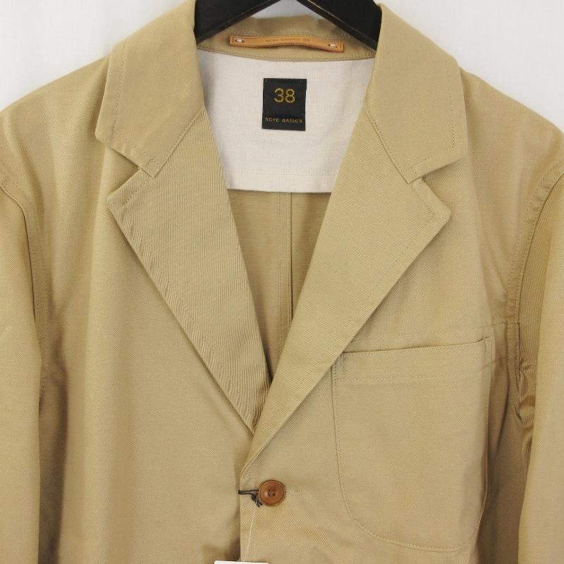 未使用 SCYE BASICS サイ ベーシック サックコート 5122-43509 Chino Sack Coat ジャケット 日本製 ベージュ 38 タグ付き 71007491 ...