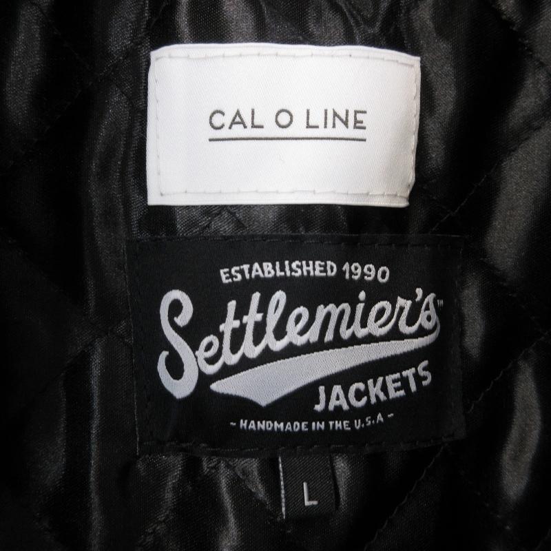 美品 CAL O LINE × SETTLEMIER'S キャルオーライン セトルマイアーズ バーシティージャケット CSEW-220 限定 シリアル 黒 L 71007693 : クラシック ...