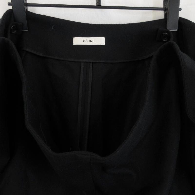 CELINE セリーヌ ショートパンツ 1K11/4775 フィービー期 ウール フランス製 ラップショーツ レディース ブラック 黒 38 ...