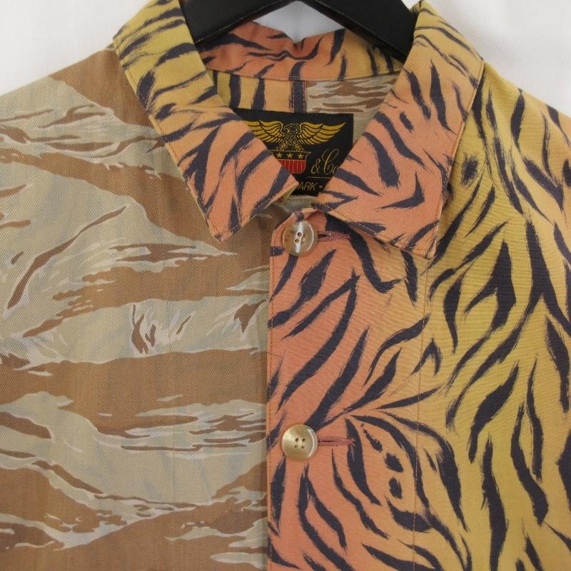 CALEE キャリー タイガーコンビ柄 チノジャケット CL-20SS016 TIGER COMBINATION PATTERN JACKET コットン 総柄 マルチ L 71008254 : ...