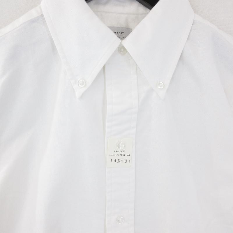 未使用 FAR EAST MANUFACTURING ファー イースト マニュファクチャリング 長袖シャツ ボタンダウン B.D.SHIRT ホワイト 白 14.5 71008610 ...