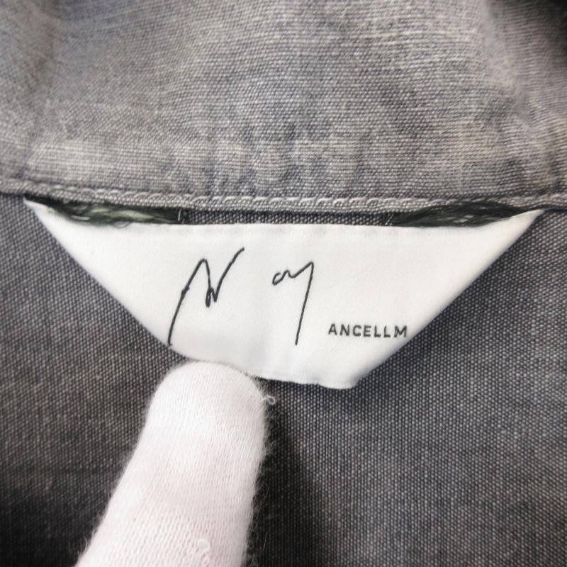 ANCELLM アンセルム シャンブレー シャツジャケット ANC-JK15 CHAMBRAY SHIRTS JACKET ブラック 黒 2 71008788 : クラシック - 通販 ...