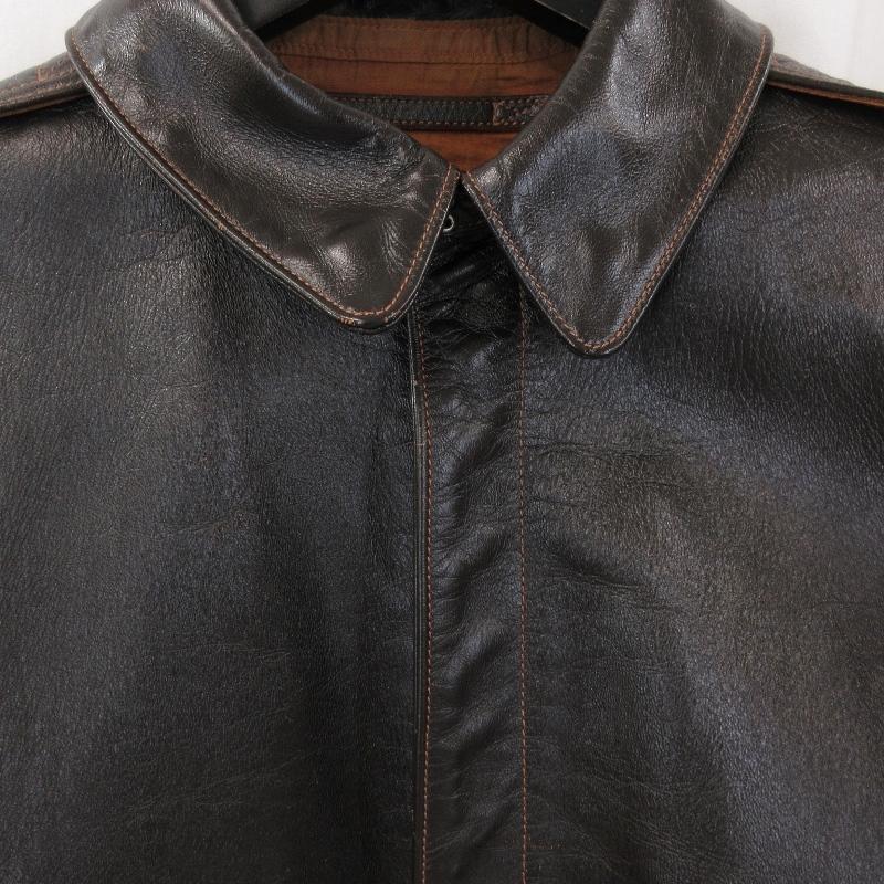 THE REAL McCOY'S リアルマッコイズ フライトジャケット TYPE A-2 M-0622 CONMAR ZIP ブラウン 38 71008834 : 71008834 ...