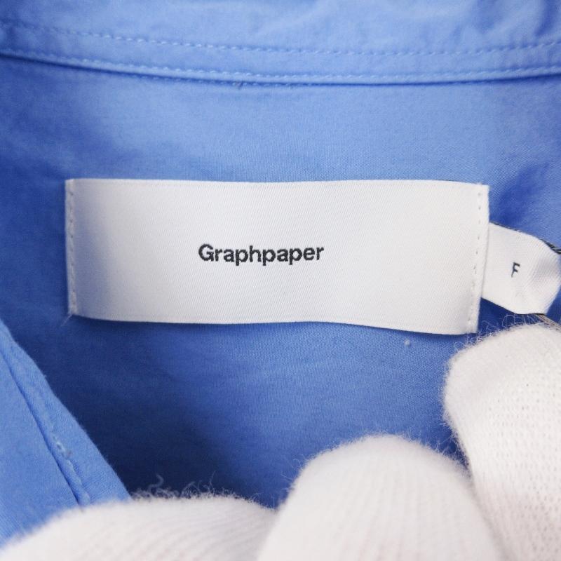 Graphpaper グラフペーパー ブロード オーバーサイズシャツ GM224-50031B 長袖シャツ Oversized Regular Collar Shirt ブルー F ...