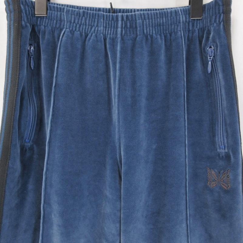 Needles NEEDLES ニードルズ ベロア ナロートラックパンツ NS253 23AW Narrow Track Pant C/Pe Velour SMOKE BLUE S ...