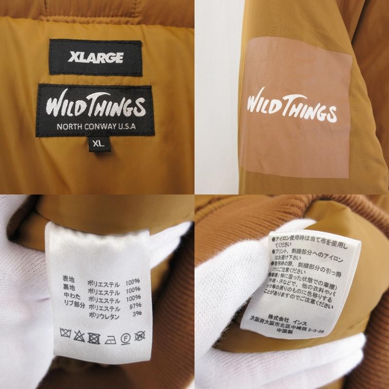 XLARGE X-LARGE × WILDTHINGS エクストララージ ワイルドシングス アクティブジャケット 中綿ジャケット ACTIVE JACKET ブラウン XL 71009049 ...
