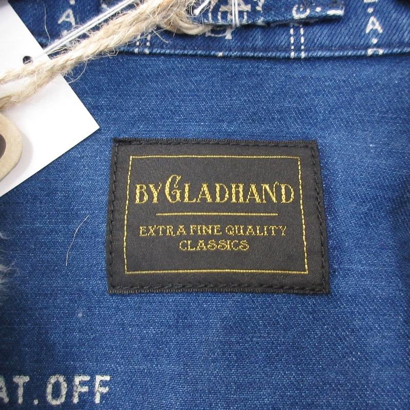 未使用 BY GLAD HAND バイグラッドハンド ショップコート BYGH-19-SS-01 HEARTLAND -COAT ハートランド インディゴ M タグ付き 71009586 ...