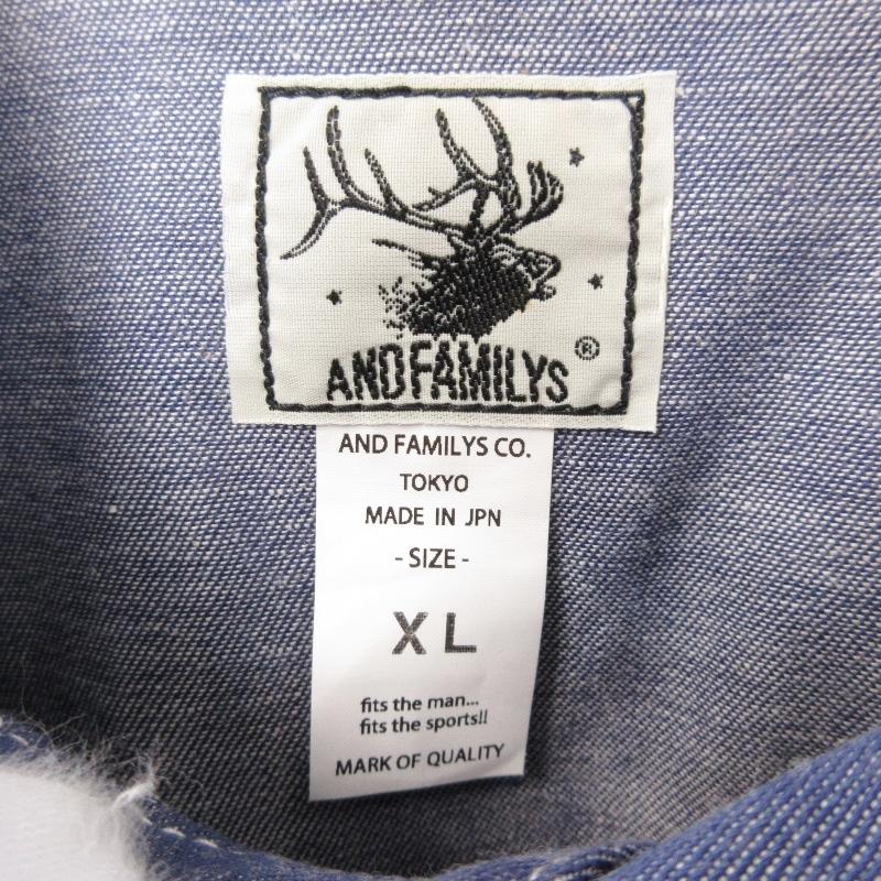 未使用 ANDFAMILYS アンドファミリー 長袖シャツ SHL-2402767 And Rider Shirts ウエスタン ライダー ...