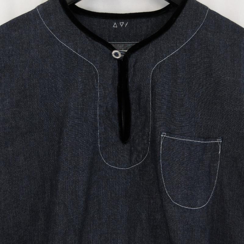 visvim VISVIM ビズビム SS BORDER TUNIC P.O. ONE WASH 118405007001 チュニック プルオーバーシャツ バンダナ インディゴ 2 ...