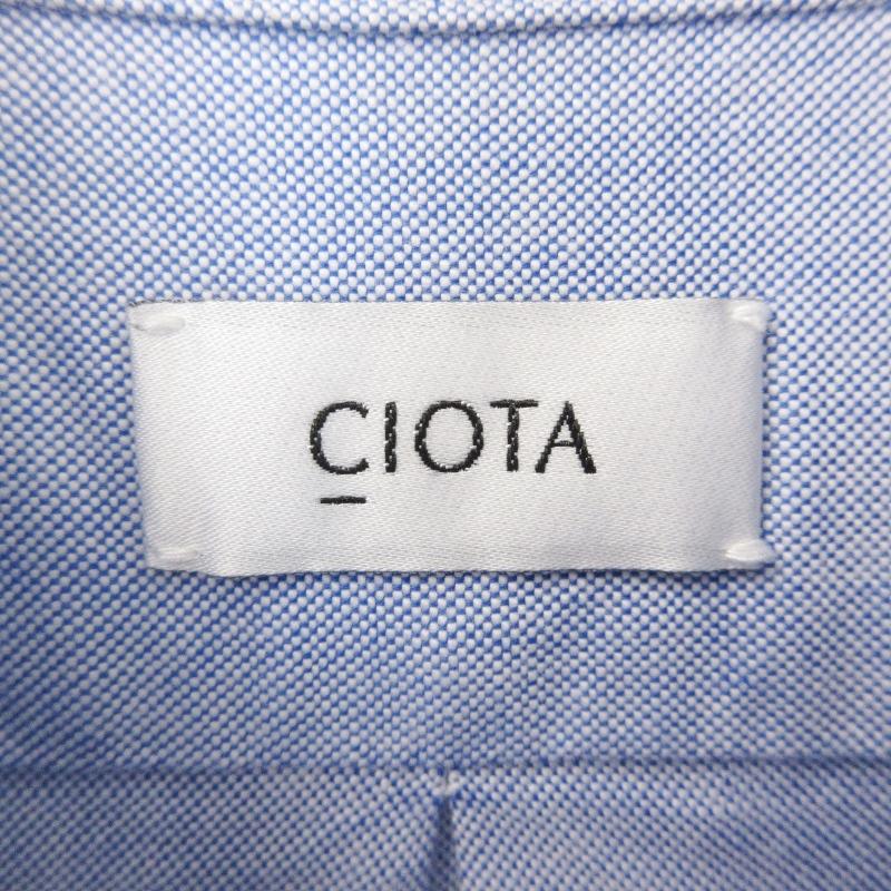 未使用 CIOTA シオタ スビンコットン オックス 長袖ボタンダウンシャツ SHLM-110-OX Oxford B.D サックスブルー 5 タグ付き 71009841 : クラシック ...