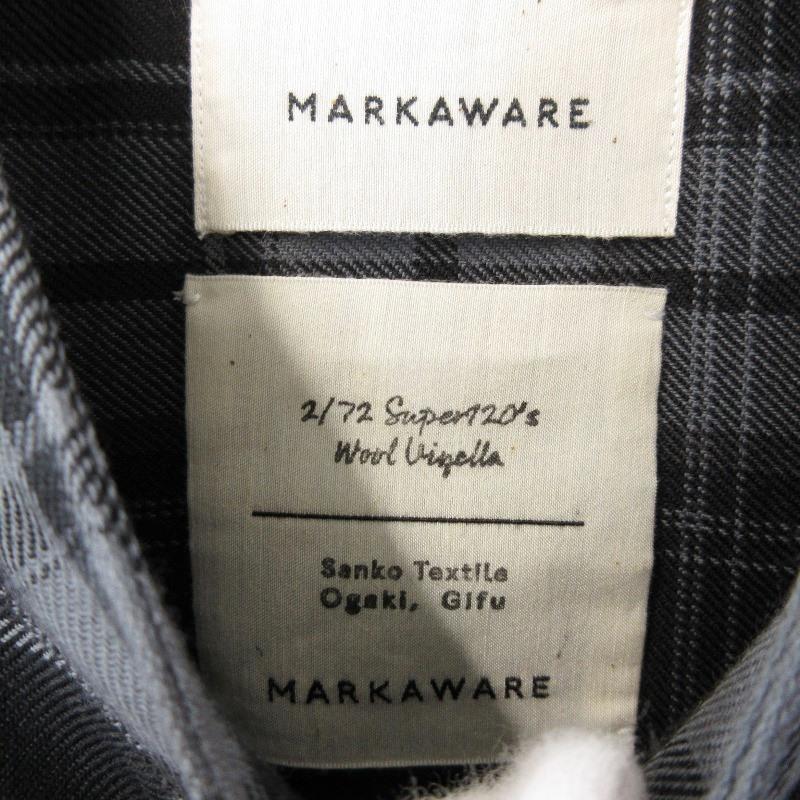 未使用 MARKAWARE マーカウェア オーガニックウールチェックヴィエラ パジャマシャツ A23C-10SH03C ブルー 3 タグ付き 71010934 : クラシック - 通販 ...