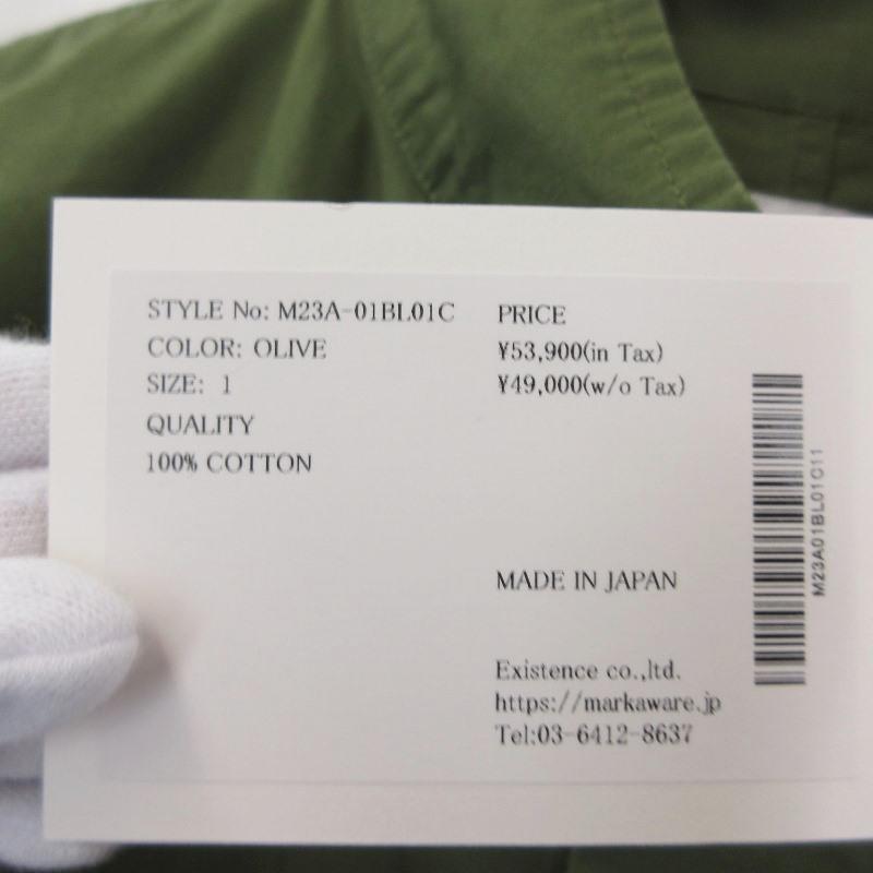 marka 未使用 マーカ ショートモッズコート M23A-01BL01C SHORT MODS 日本製 コットン オリーブ 1 タグ付き 71010984 : クラシック - 通販 ...