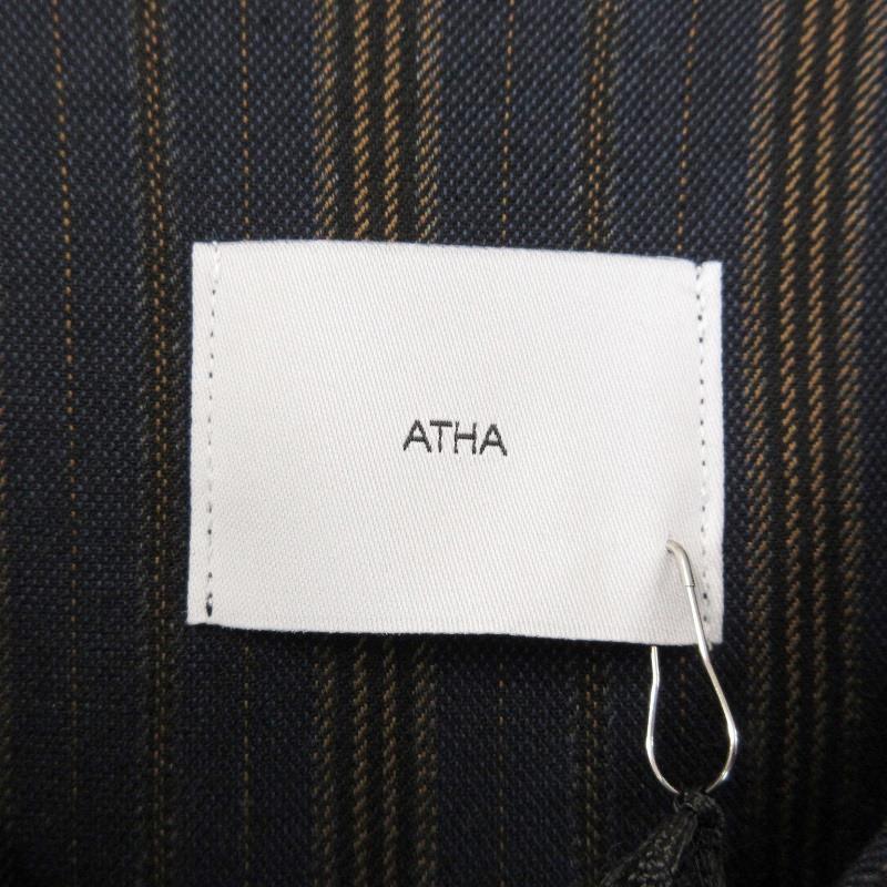 未使用 ATHA アタ RUSTIC STRIPE FIELD JACKET A2101-T-06 ストライプ フィールド ジャケット ネイビー F タグ付き 71011211 : クラシック ...