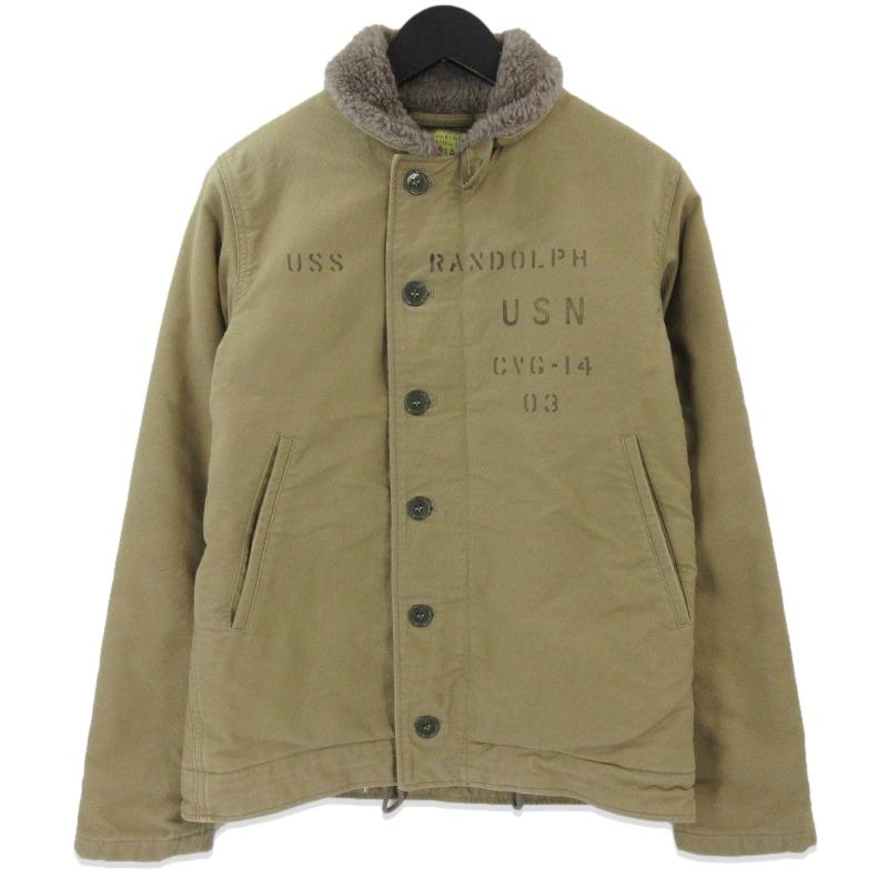 BUZZ RICKSON'S バズリクソンズ デッキジャケット BR12031 Type N-1 ステンシルモデル USS RANDOLPH カーキ S 71011841 : クラシック ...
