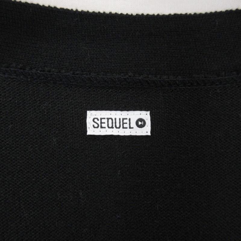 美品 SEQUEL シークエル ニットカーディガン SQ-24SS-KN-02 KNIT CARDIGAN 刺繍 日本製 ブラック 黒 XL 71012139 : クラシック - 通販 ...