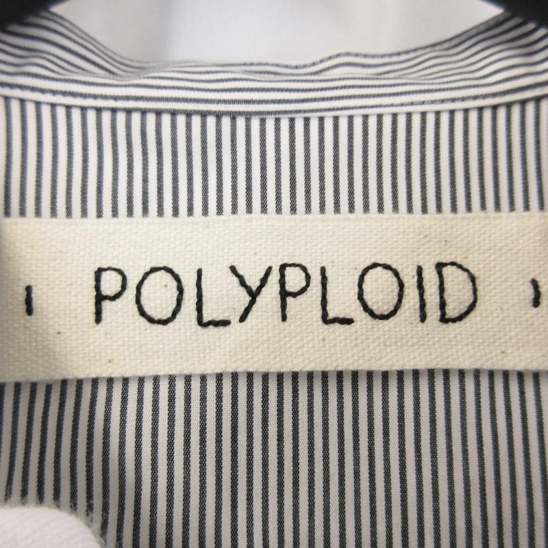 未使用 POLYPLOID ポリプロイド RAGLAN STAND COLLAR SHIRT B 5-B-08 長袖シャツ ブラック ホワイト 3 タグ付き 71012194 : クラシック ...