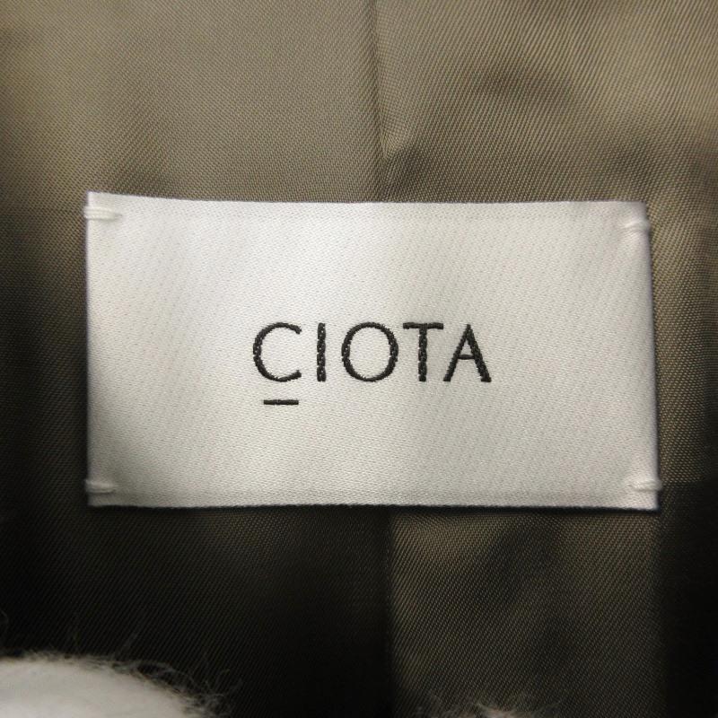 美品 CIOTA シオタ Balmacaan Coat COLM-113 Gabardine Fabric バルマカーン スビンコットン ギャバジン 日本製 カーキ F 71012444 ...