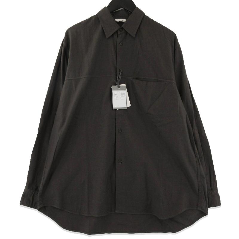 未使用 kontor コントール LONG SLEEVE SEAM SHIRT KON-SH03243 長袖シャツ シームシャツ 日本製 ダークブラウン 2 タグ付き 71012660 ...