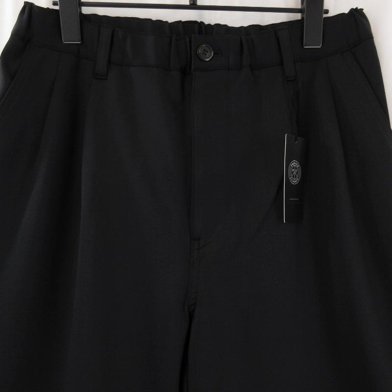 PORTER CLASSIC 未使用 Porter Classic ポータークラシック FRENCH JERSEY STRAIGHT PANTS PC-006-3340 フレンチ ブラック 黒 ...