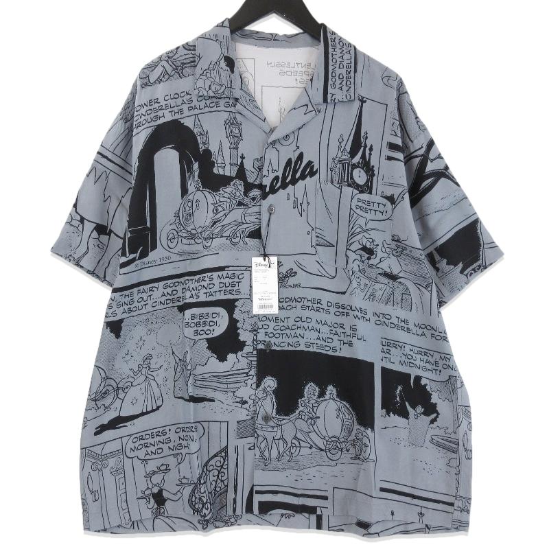 PORTER CLASSIC 未使用 Porter Classic ポータークラシック ALOHA SHIRT DISNEY CINDERELLA DP-024-3285 ブラック 黒 M ...