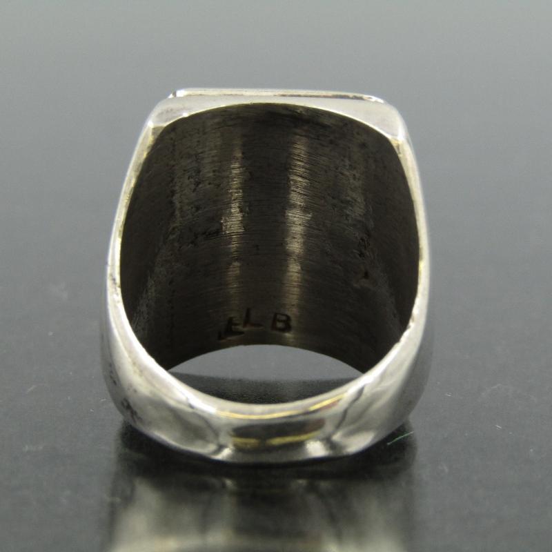 Emma Bonney ナバホ族 リング ターコイズ インレイ スクエア 21.5号 インディアンジュエリー 中古 80000651 ...