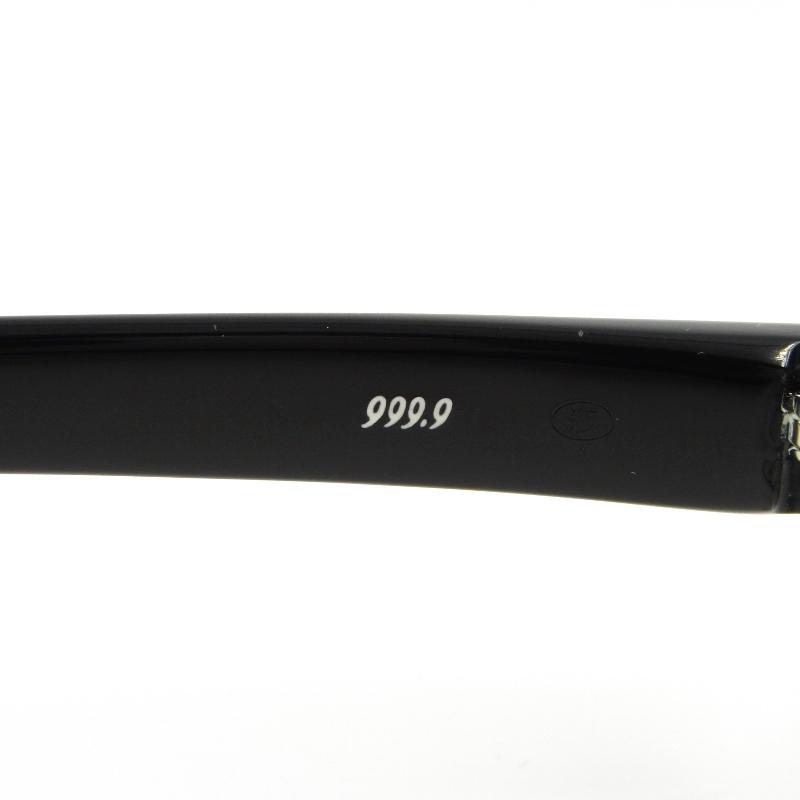 999.9 フォーナインズ メガネフレーム NP-40 スクエア 逆Rヒンジ 三瓶刻印 90/ブラック 度入り メガネ 眼鏡 サングラス 中古 ...