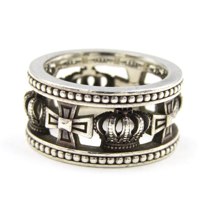 JUSTIN DAVIS ジャスティンデイビス リング SRJ175 MEDIEVAL WEDDING RING クラウン クロス MWB ...