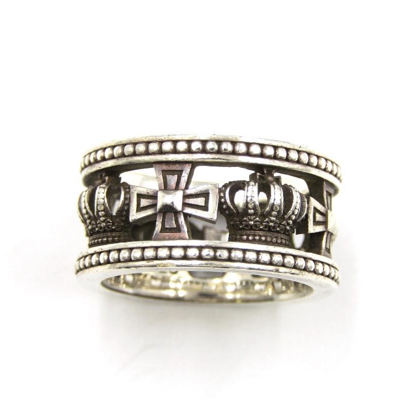 JUSTIN DAVIS ジャスティンデイビス リング SRJ175 MEDIEVAL WEDDING RING クラウン クロス MWB ...
