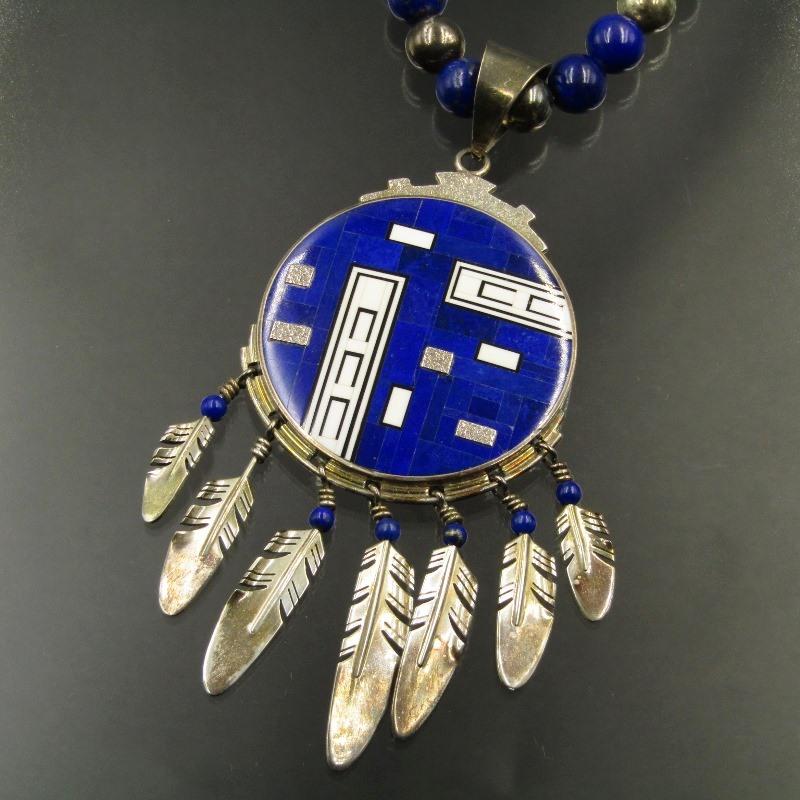 Ray Tracey ナバホ族 ネックレス ラピスラズリ インレイ 7連フェザー レイトレイシー 80005860 : クラシック - 通販 ...