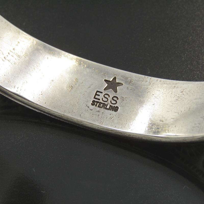 美品 Edison Sandy Smith ナバホ族 バングル スタンプワーク エディソンサンディスミス ESS 80005922 : ...