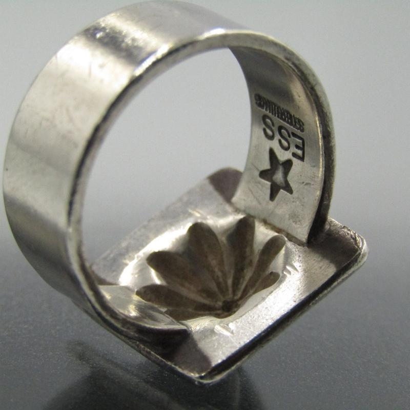 Edison Sandy Smith ナバホ族 リング リポウズ エディソンサンディスミス スタンプ アポロ 15号 80006476 ...