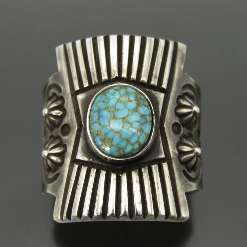 Edison Sandy Smith ナバホ族 リング ターコイズマウンテン エディソンサンディスミス 21号 80006750 : ...