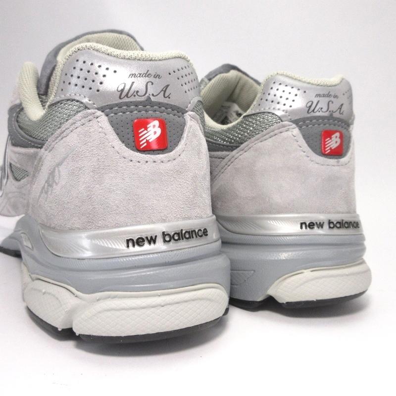 未使用 new balance ニューバランス 28cm M990GY3 USA製 990V3 復刻 ピッグスキンスウェード メッシュ ...