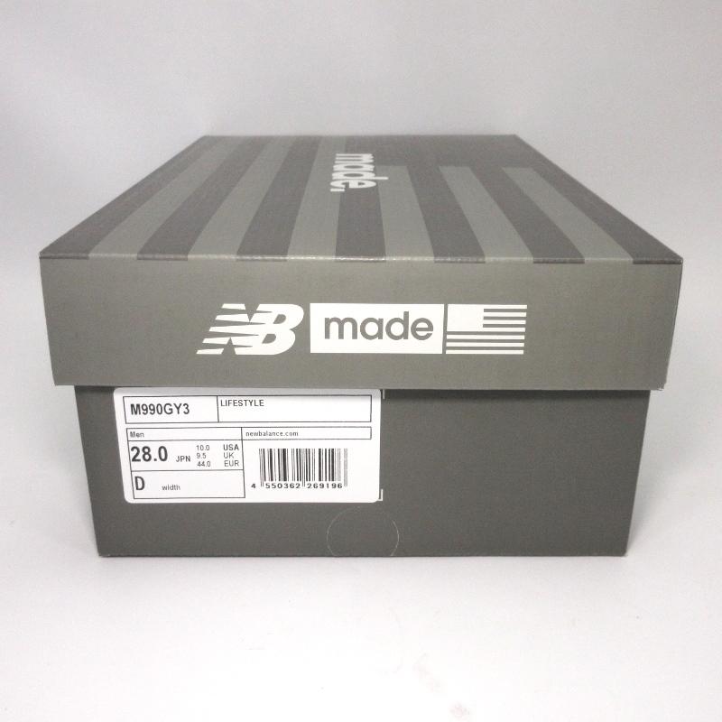 未使用 new balance ニューバランス 28cm M990GY3 USA製 990V3 復刻 ピッグスキンスウェード メッシュ ...