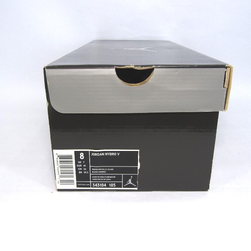 NIKE ナイキ 26cm JORDAN HYDRO V 343104-105 ジョーダン ハイドロ5 サンダル 09年製 ホワイト 白 ...