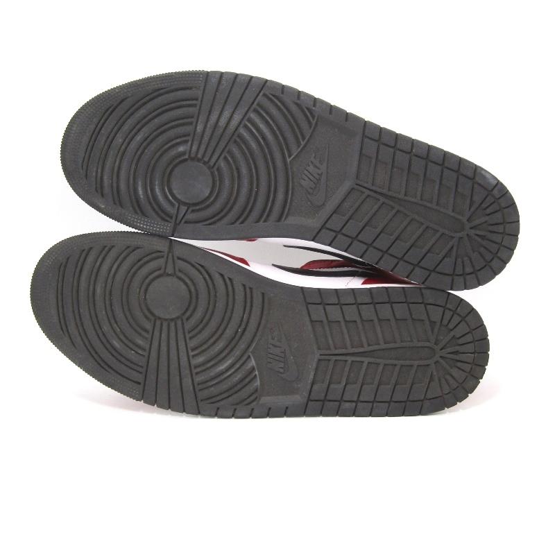 NIKE ナイキ 29cm AIR JORDAN 1 MID CHICAGO BLACK TOE 554724-069 エアジョーダン1 ミッド 19年製 BLACK/GYM RED ...