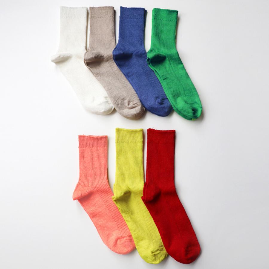 TAWARA リネン細リブショートソックス クルーソックス ブルー 青 靴下 レディース 麻 リネン100％ プチギフト 無地 : セレクトショップ クラシカ - 通販 - Yahoo!ショッピング