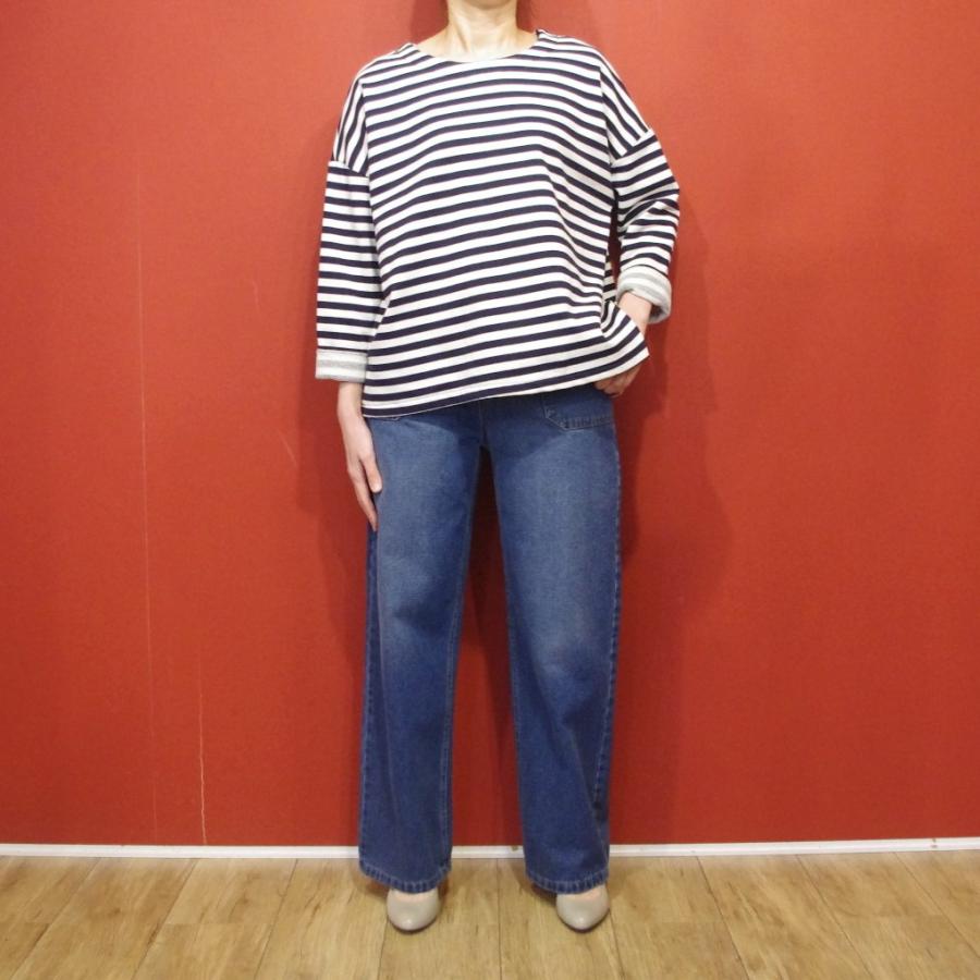 イタリア製ボーダースウェット 長袖カットソー レディース ロンt Tシャツ トップス ボートネック ゆったり おしゃれ 新品 春 秋 T 8bx セレクトショップ クラシカ 通販