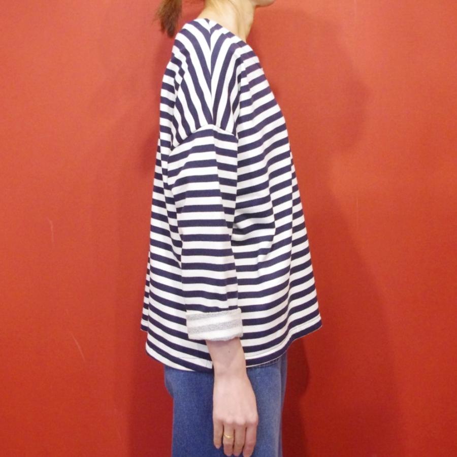 イタリア製ボーダースウェット 長袖カットソー レディース ロンt Tシャツ トップス ボートネック ゆったり おしゃれ 新品 春 秋 T 8bx セレクトショップ クラシカ 通販