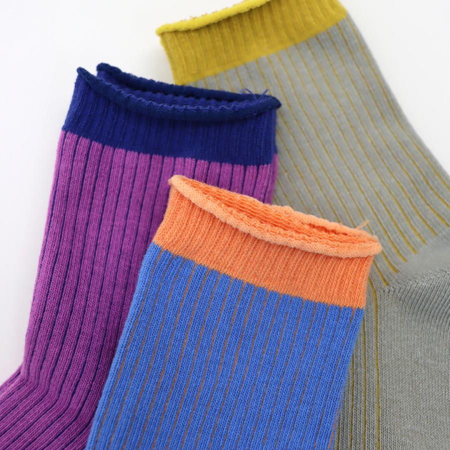 stample stampleスタンプル 配色リブ3足組クルーソックス 靴下 レディース ショートソックス おしゃれ ストレッチ 綿 プチギフト セット : セレクトショップ クラシカ ...