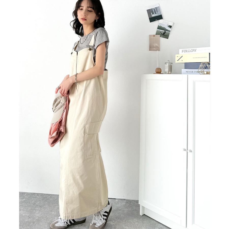 classicalelf（クラシカルエルフ） ジャンパースカート レデイース 綿 100％ 配色 ステッチ ロング : Classical Elf - 通販 - Yahoo!ショッピング