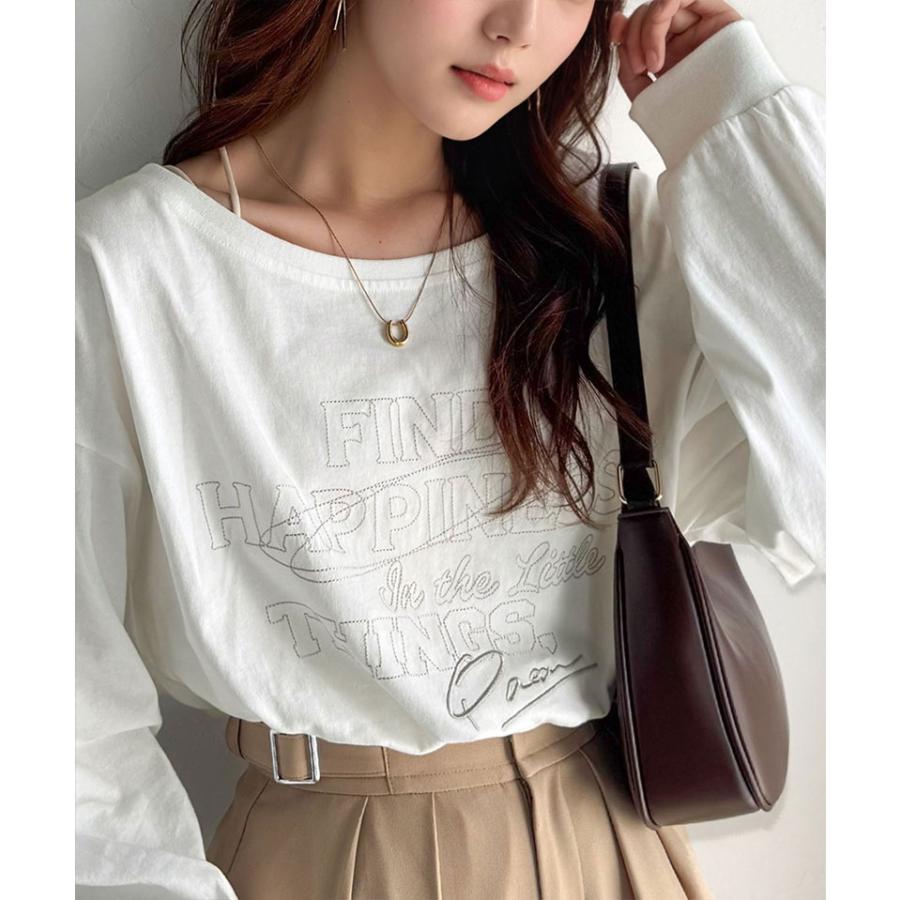 classicalelf 【 クラシカルエルフ classical elf 】トップス Tシャツ レディース 綿100％ 前後2way ヴィンテージ 風 ワイド ネック ロンTee 長袖 ...