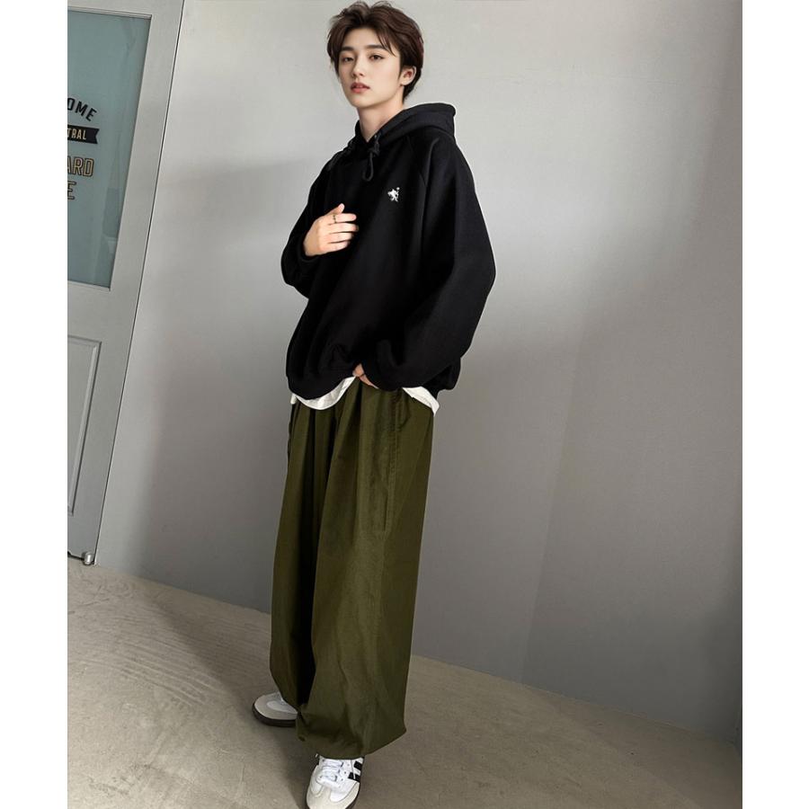 送料無料 トップス パーカー メンズ ワンポイント ロゴ 刺繍 裏起毛 プルオーバー フード 男女兼用 ユニセックス レディース ゆるっと オーバーサイズ : cm1260249 ...