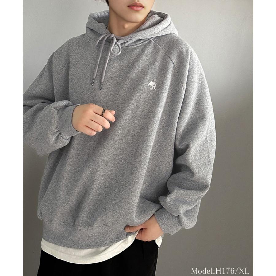送料無料 トップス パーカー メンズ ワンポイント ロゴ 刺繍 裏起毛 プルオーバー フード 男女兼用 ユニセックス レディース ゆるっと オーバーサイズ : cm1260249 ...