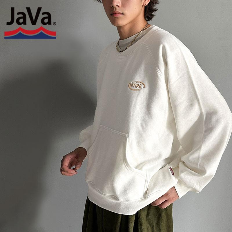 classicalelf 《javaジャバコラボ》 トップス スウェット メンズ 裏起毛 ワンポイント 胸元 刺繍 ラグランスウェット男女兼用 ユニセックス レディース : Classical ...