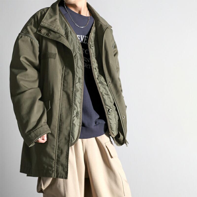 classicalelf 《Javaジャバコラボ》 アウター コート 洗練されたカジュアルスタイル 5WAYマルチプルライナー付m-65ミリタリーコート ビッグシルエット ...