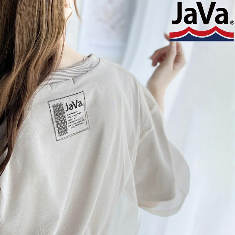 《java ジャバコラボ》 送料無料 トップス Tシャツ レディース チュール レイヤード バック プリント Tee 半袖 オーバーサイズ レイヤードコーデ :jv1010288 ...