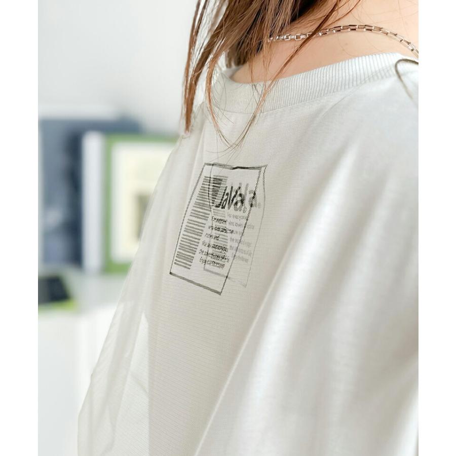 《java ジャバコラボ》 送料無料 トップス Tシャツ レディース バック 2重 プリント チュール レイヤードフレンチTee レイヤードコーデ 体型カバー :jv1010316 ...