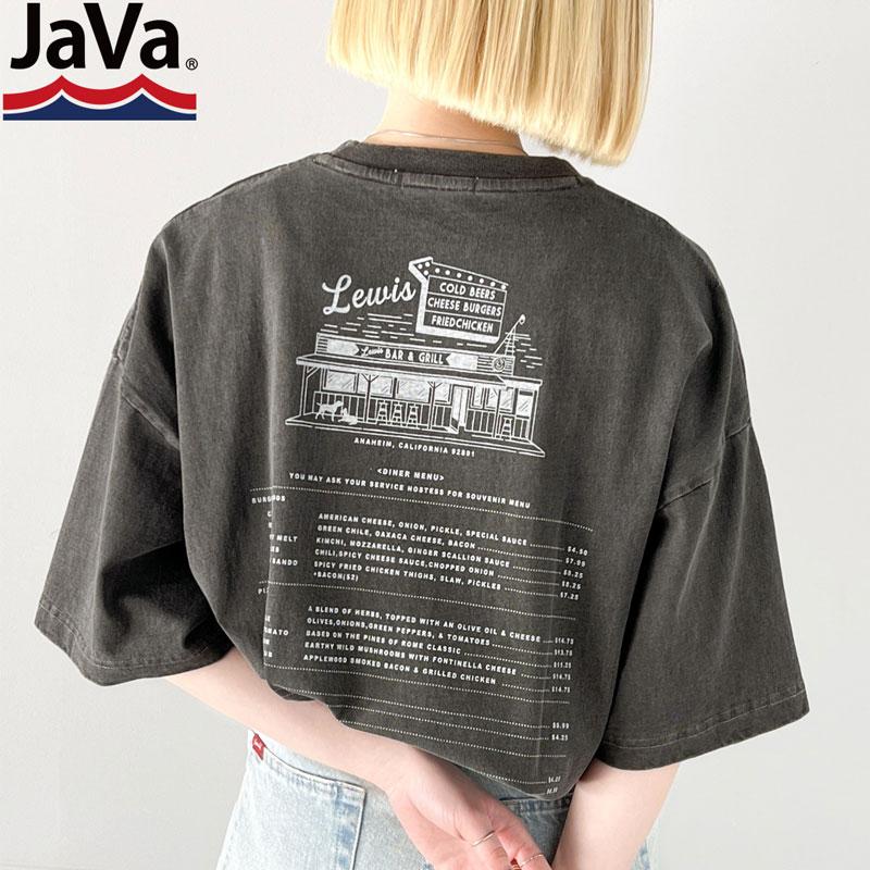 classicalelf（クラシカルエルフ） 《javaジャバコラボ》トップス Tシャツ レディース 綿100％ ダイナープリント ヴィンテージ ピグメント ビッグ Tee 男女兼用 ...